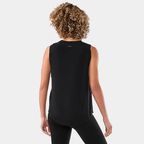 TAVI High Neck Muscle Tank - Ebony Coconut
