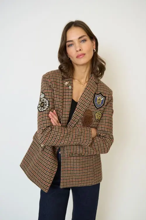 Central Park West Raven Patch Blazer