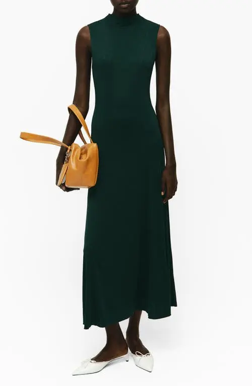 Mango Godet Sleeveless Midi Dress