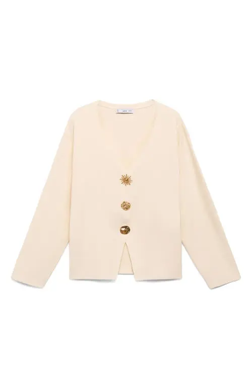 Mango Knit Jacket With Button Detail
