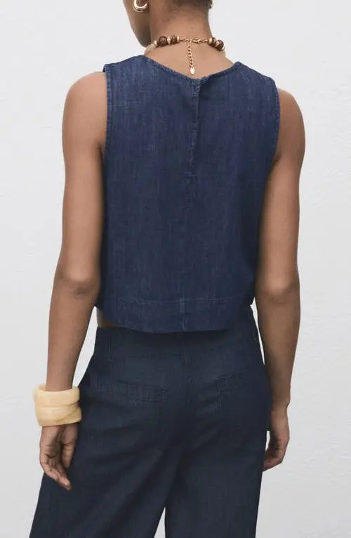Mango Denim Crop Top