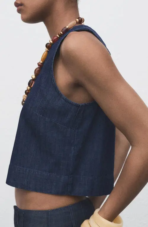 Mango Denim Crop Top