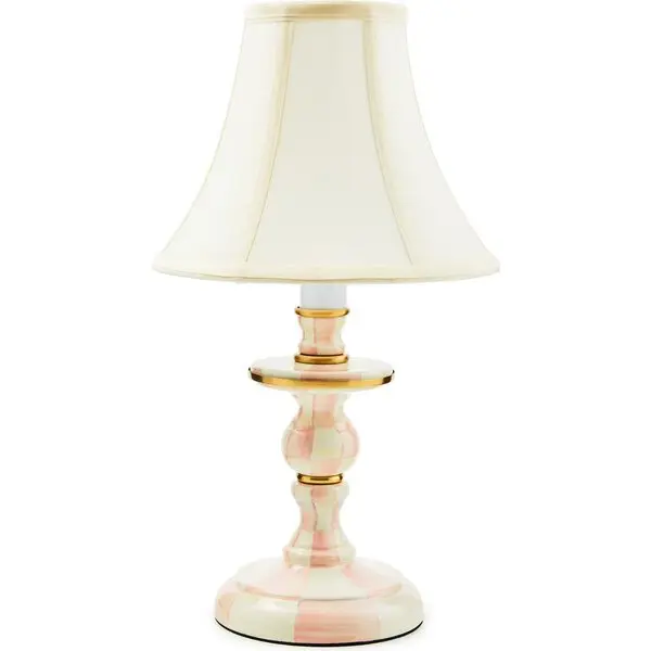 MACKENZIE-CHILDS Courtly Check Candlestick Lamp - Rosy