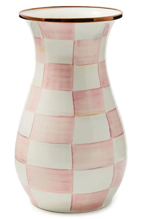 MACKENZIE-CHILDS Check Tall Vase - Rosy