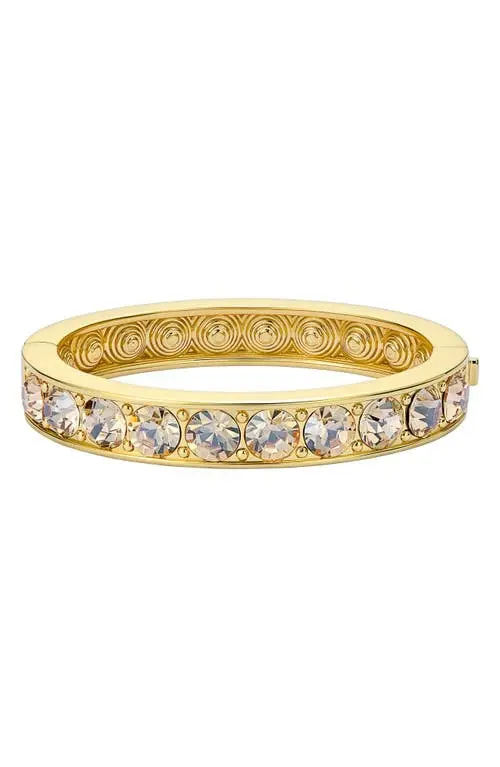 Ted Baker London Rosie Crystal Hinged Bangle Bracelet - Gold Tone/golden Crystal