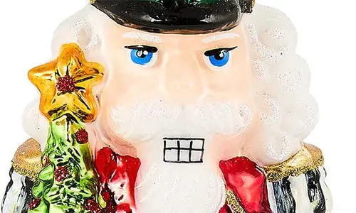 MACKENZIE-CHILDS Classic Nutcracker Glass Ornament