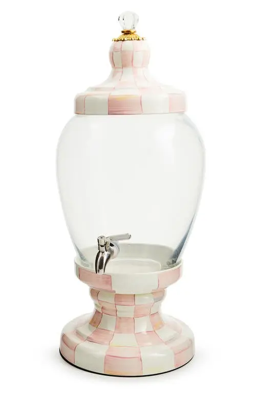 MACKENZIE-CHILDS Check® Beverage Dispenser - Rosy
