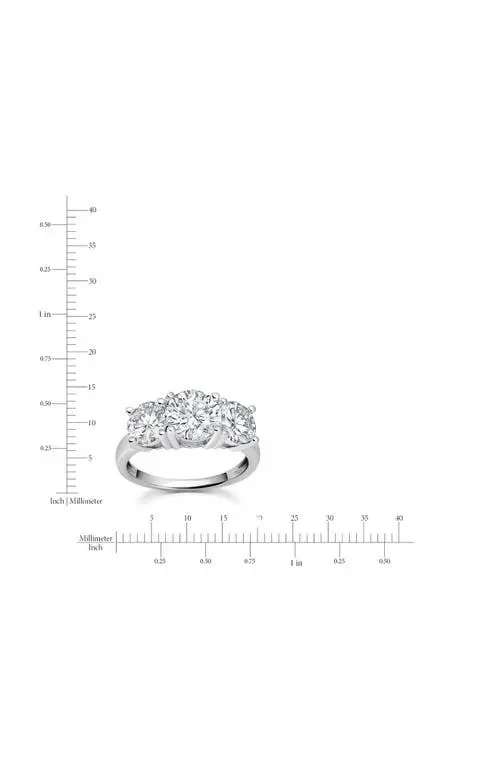 CRISLU Classic Three Stone Cubic Zirconia Ring