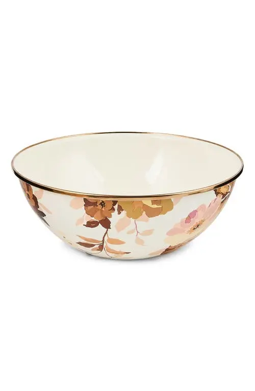 MACKENZIE-CHILDS Wild Rose Medium Everyday Bowl - White