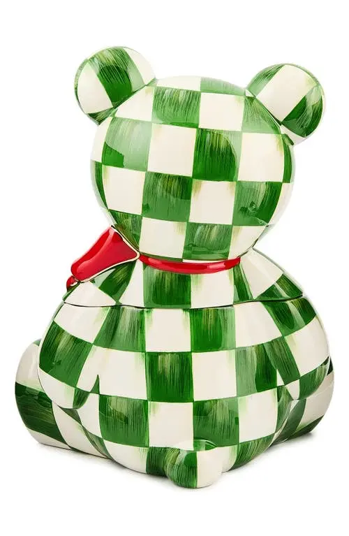 MACKENZIE-CHILDS Check It Out Bear Cookie Jar