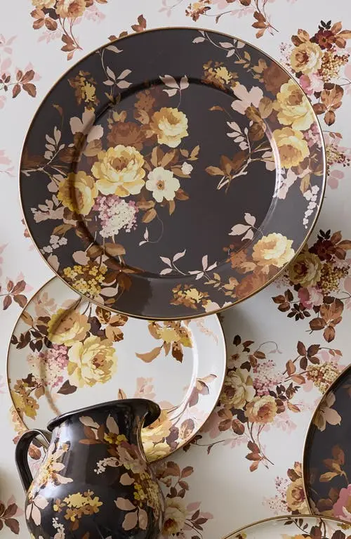 MACKENZIE-CHILDS Wild Rose Enameled Steel Serving Platter