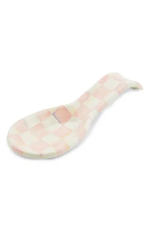 MACKENZIE-CHILDS Check Spoon Rest - Rosy