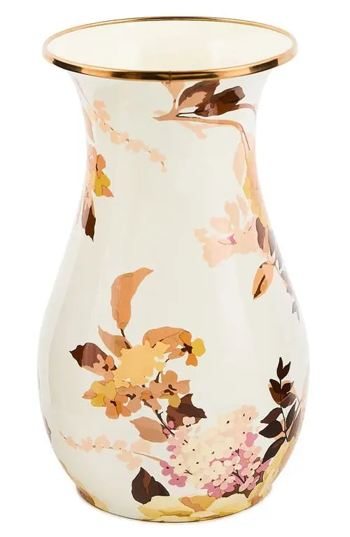 MACKENZIE-CHILDS Wild Rose Tall Vase - White