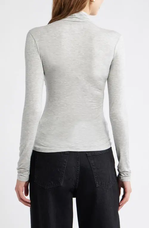 OPEN EDIT Knit Turtleneck - Medium Grey Heather