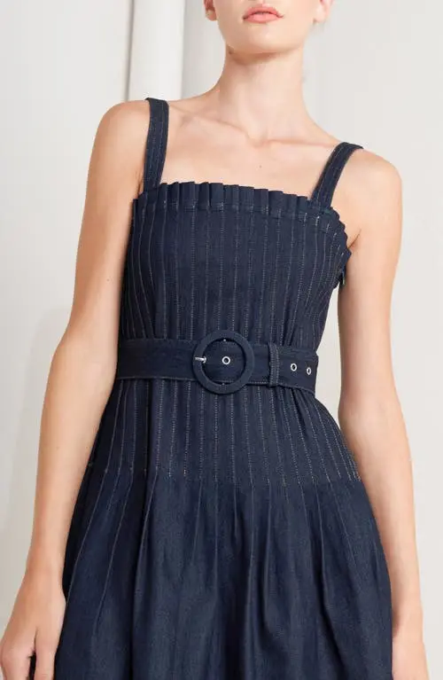 FREEMARKET Pleated Bodice Denim Mini Dress
