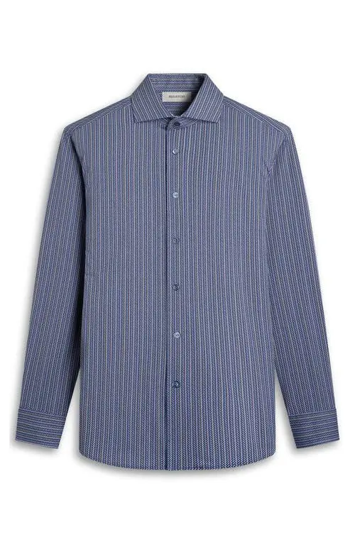 Bugatchi Devon Ooohcotton® Chevron Illusion Print Button-up Shirt