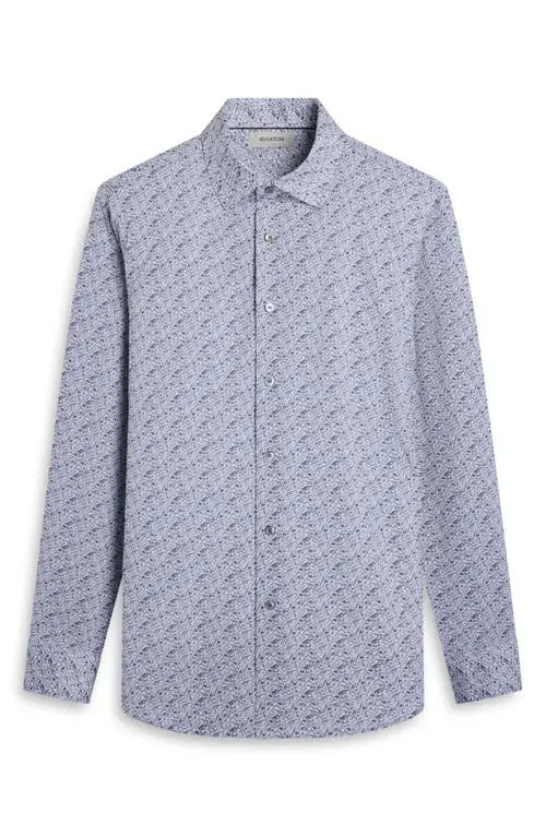 Bugatchi James Ooohcotton® Music Print Button-up Shirt - Platinum