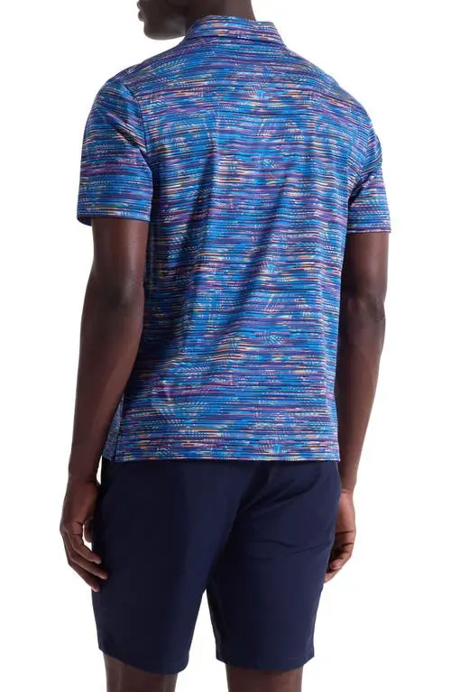 Bugatchi Hendrix Digital Linear Leaf Print Pima Cotton Polo