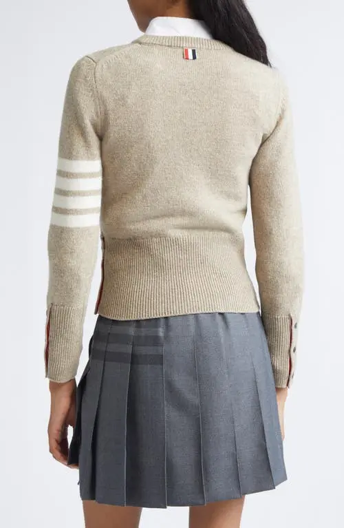 Thom Browne 4-bar Wool Sweater - Khaki