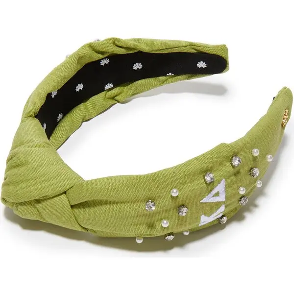 Lele Sadoughi Kappa Delta Knotted Headband - Olive 300