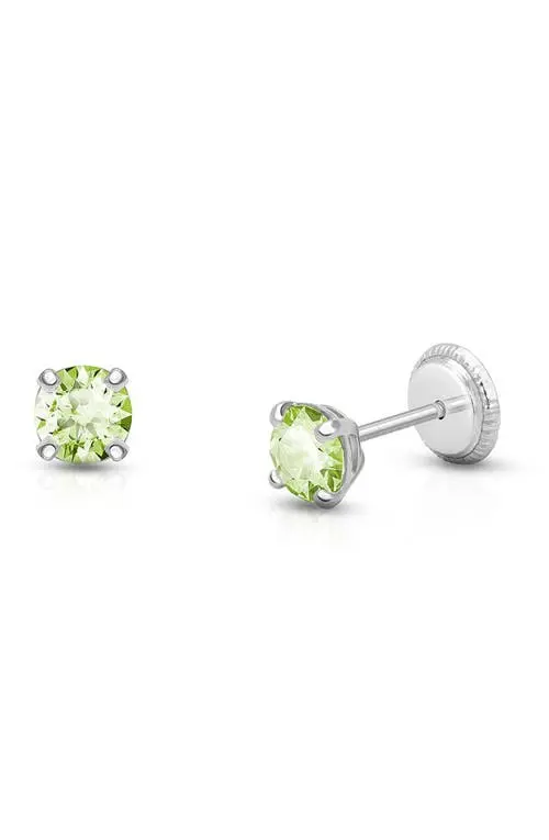 TINY BLESSINGS 14k Gold Crystal Birthstone Stud Earrings - August
