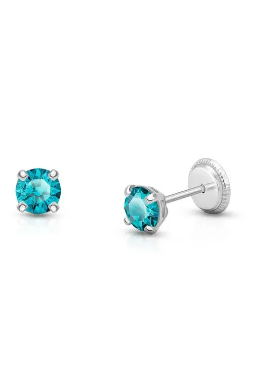 TINY BLESSINGS 14k Gold Crystal Birthstone Stud Earrings - December