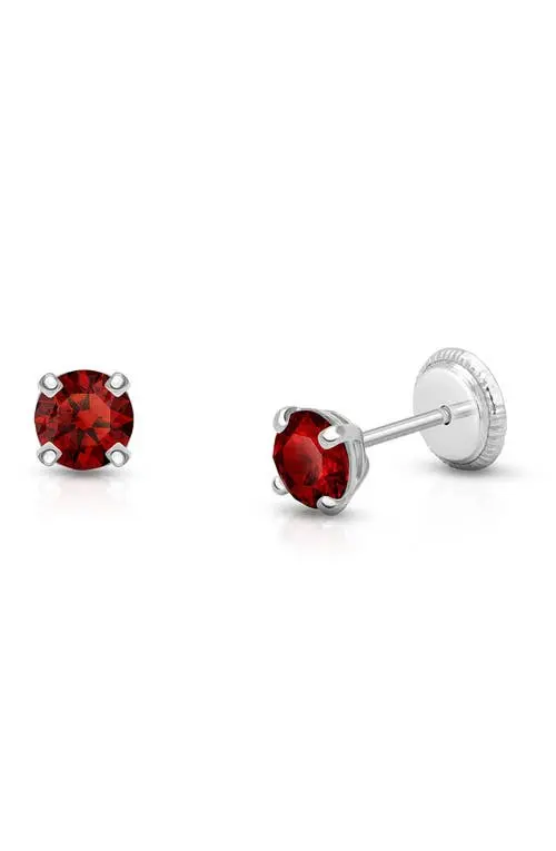 TINY BLESSINGS 14k Gold Crystal Birthstone Stud Earrings - January