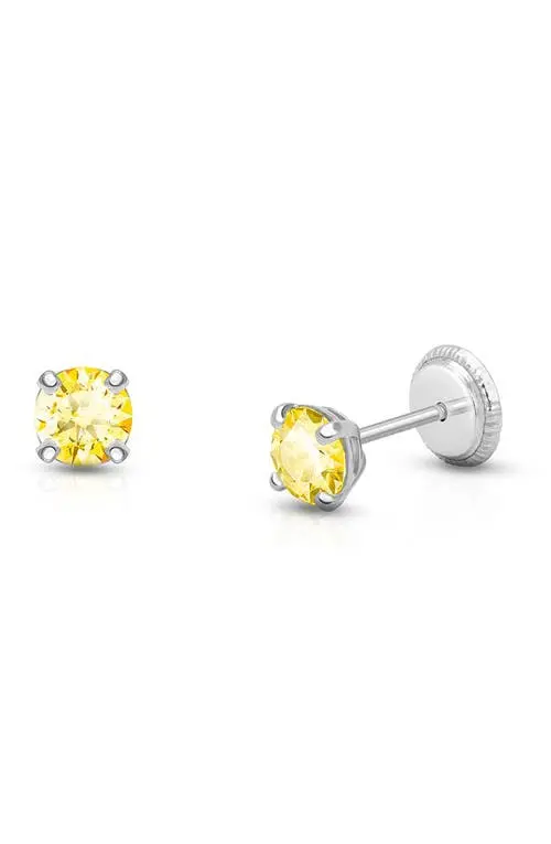 TINY BLESSINGS 14k Gold Crystal Birthstone Stud Earrings - November