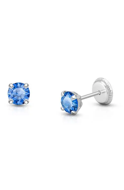 TINY BLESSINGS 14k Gold Crystal Birthstone Stud Earrings - September