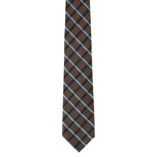 Trafalgar Square Patterned Silk Necktie - Brown