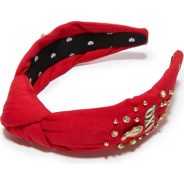 Lele Sadoughi Alpha Chi Omega Knotted Headband - Scarlet 600