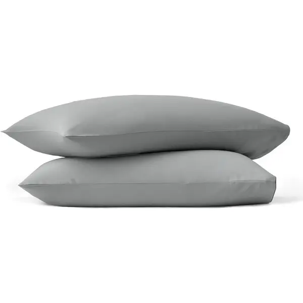 BOLL & BRANCH Signature Set Of 2 Piped Edge Pillowcases - Shore/bluestone