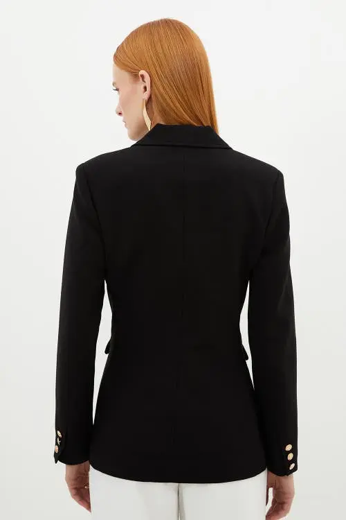 Karen Millen Tailored Double Breasted Blazer - Black