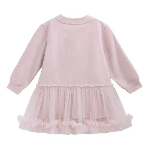 MIMI TUTU Ballet Ruffle Bow Dress - Pink