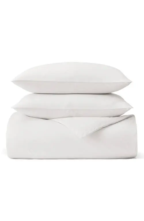 BOLL & BRANCH Signature Piped Edge Duvet Set - White/white