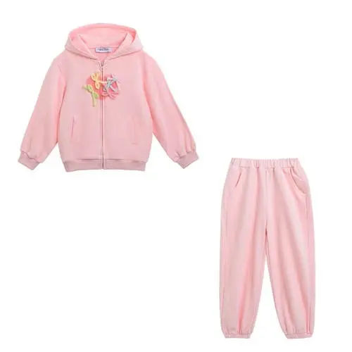 MIMI TUTU Bow Detail Tracksuit Set - Pink