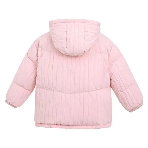 MIMI TUTU Bow Quilted Puffer Jacket - Pink
