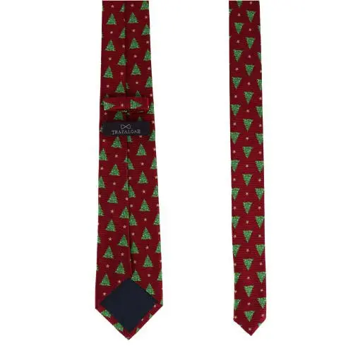 Trafalgar Christmas Tree Silk Necktie