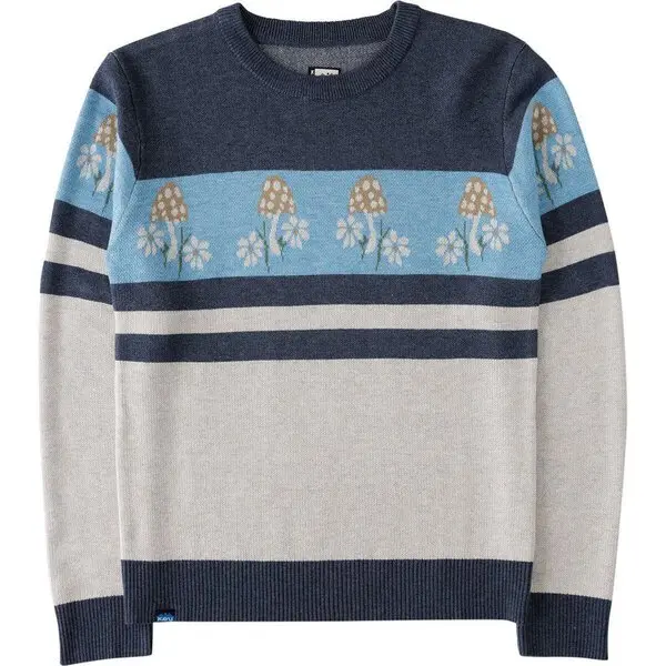 KAVU Hillrose Crew Neck Sweater - Mushroom Patch