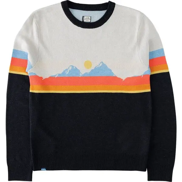 KAVU Hillrose Crew Neck Sweater - Sunset Range