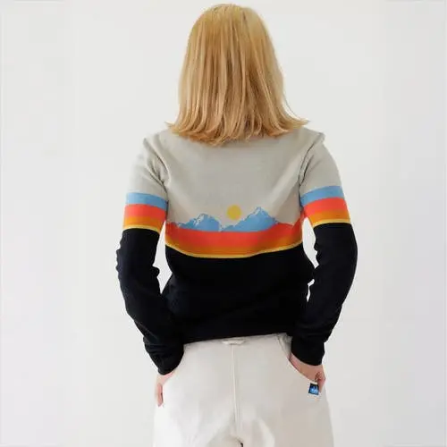 KAVU Hillrose Crew Neck Sweater - Sunset Range