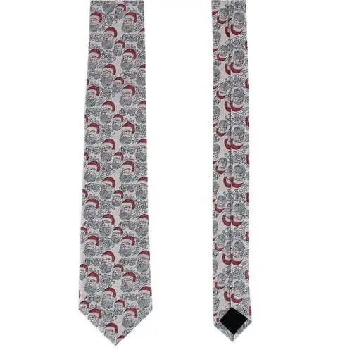 Trafalgar Big And Tall Santa Claus Is Watching Silk Novelty Necktie - Cream