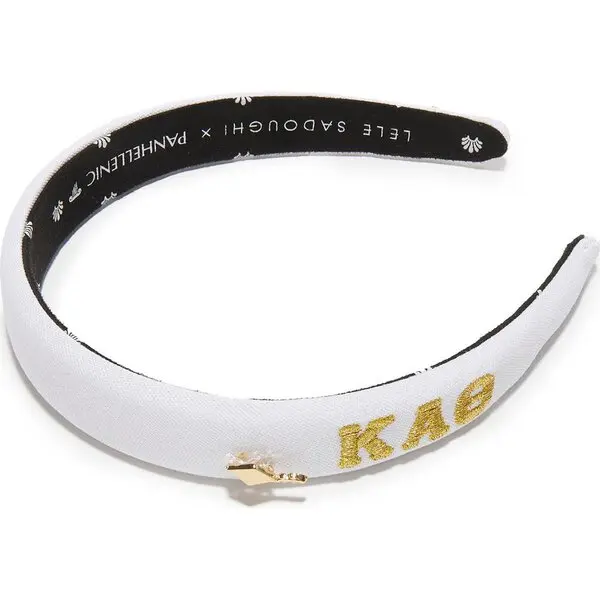 Lele Sadoughi Kappa Alpha Theta Charlotte Headband - Ivory 100