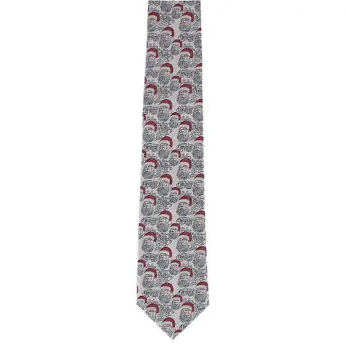 Trafalgar Santa Claus Silk Novelty Necktie - Cream