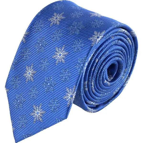 Trafalgar Snowflake Necktie - Light Blue