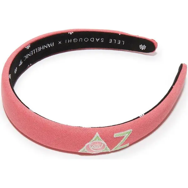 Lele Sadoughi Delta Zeta Charlotte Headband - Rose Pink 650