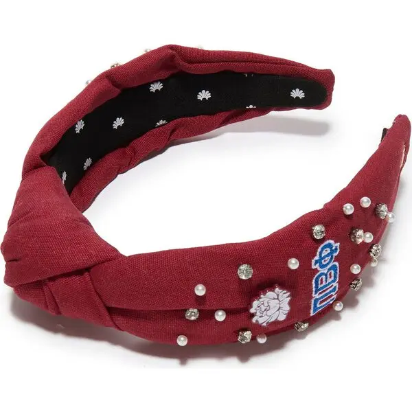 Lele Sadoughi Pi Beta Phi Knotted Headband - Wine 600