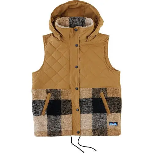 KAVU Luna Peak Hooded Vest - Hilltop Plaid