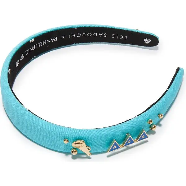 Lele Sadoughi Delta Delta Delta Charlotte Headband - Bright Blue 400