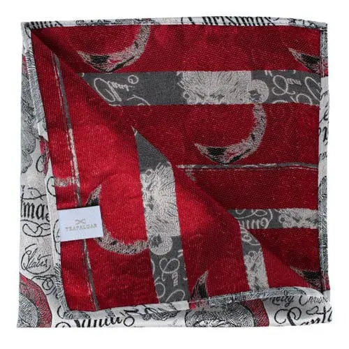Trafalgar Santa Claus Is Watching Silk 12x12 Pocket Square